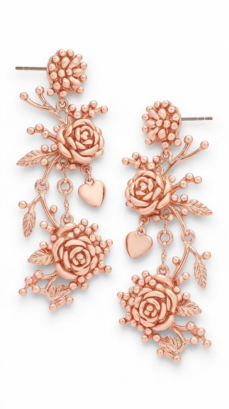 9+ Rose Gold Wedding Earring Ideas for a Sparkling Celebration - OMG ...