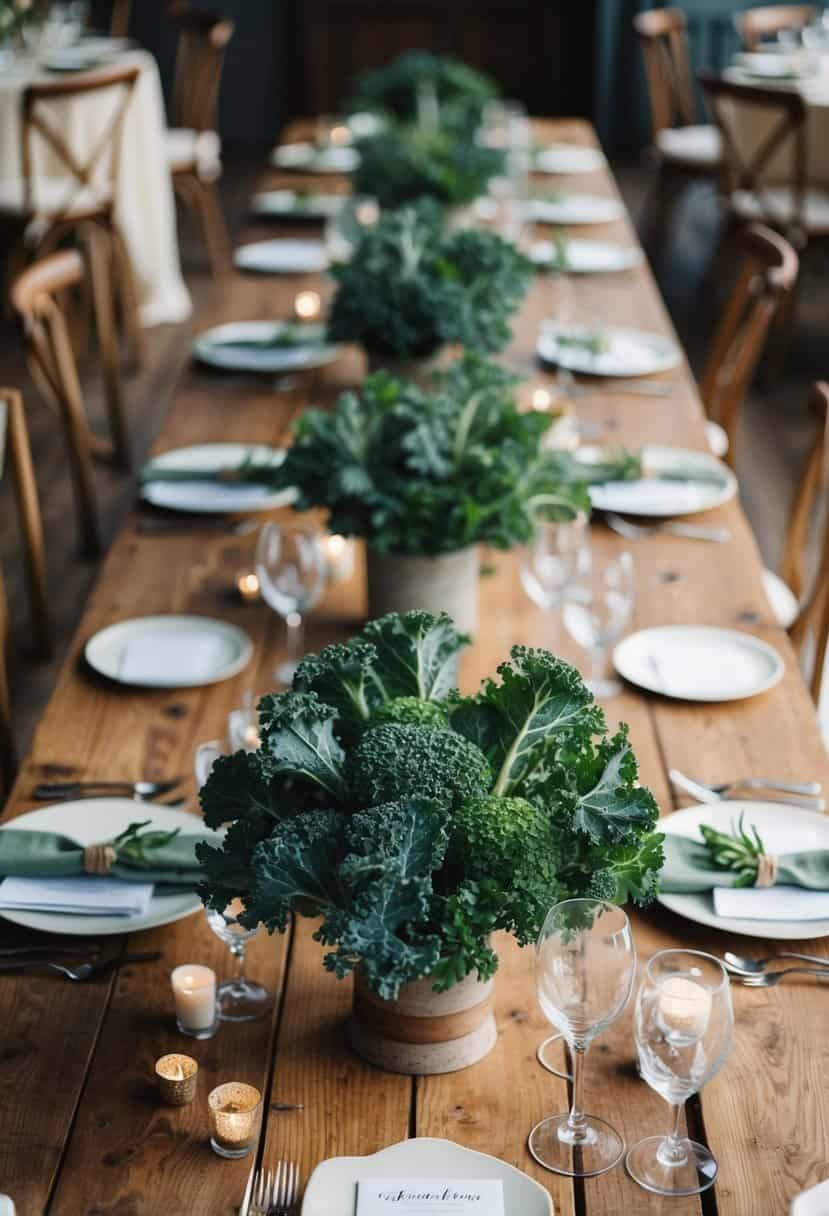 15 Kale Wedding Table Decoration Ideas for a Fresh and Elegant Look ...