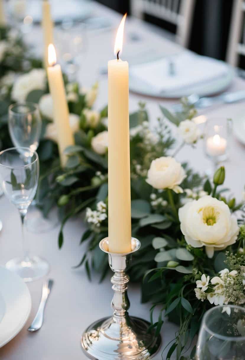 15 Taper Candle Wedding Table Decoration Ideas to Illuminate Your ...
