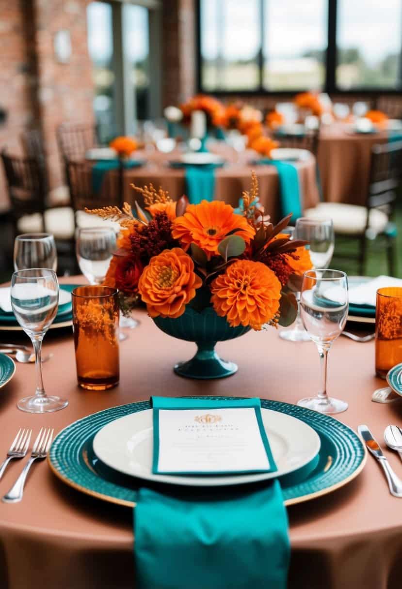 15 Burnt Orange and Teal Wedding Color Ideas for a Vibrant Celebration - OMG Hitched!